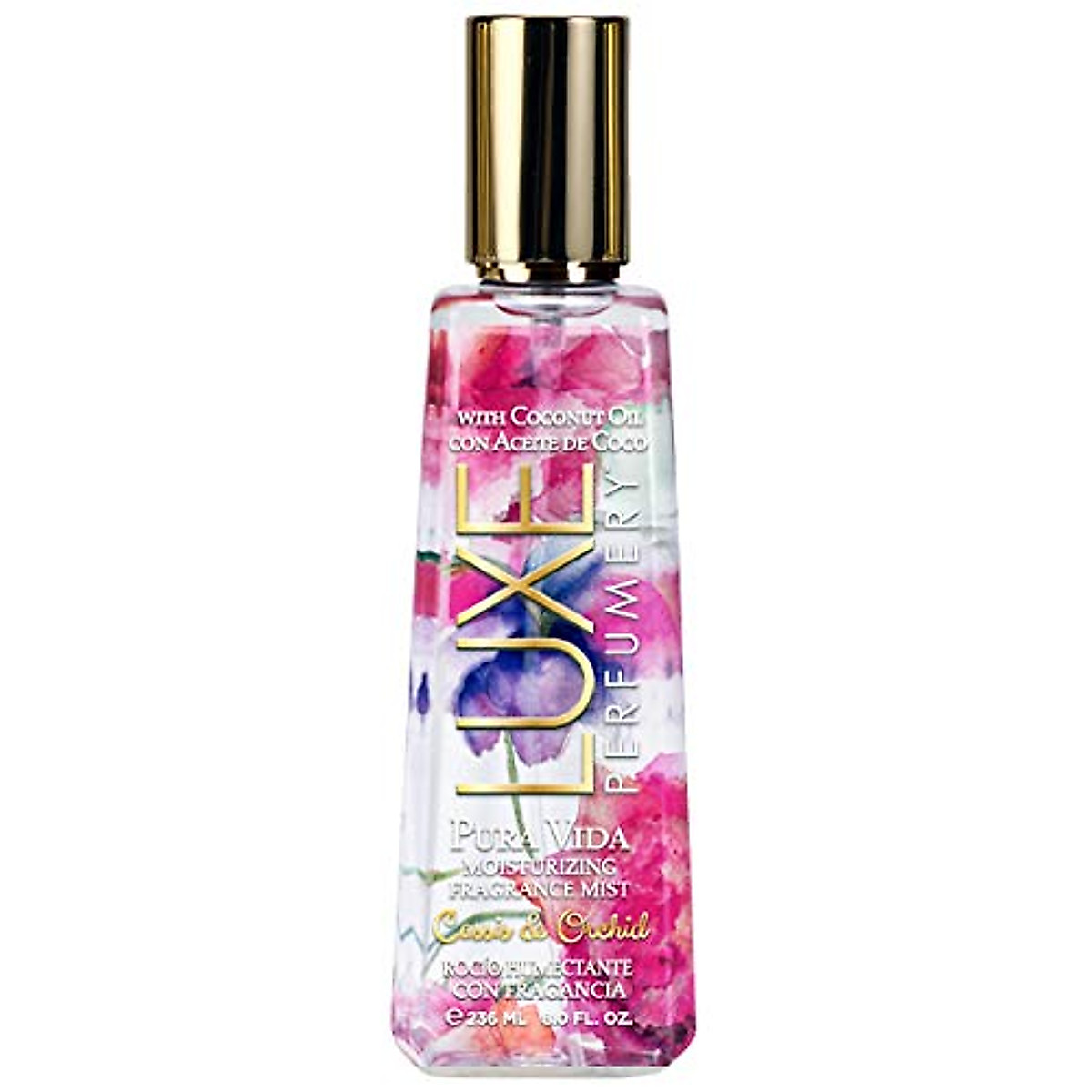Luxe Perfumery Pura Vida Moisturizing Body Mist, Cassis/Orchid, 8 Fl Oz, pink, (38949981203-Parent)