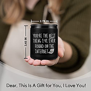 Gifts for Men, Funny Anniversary Romantic Gift for Him Boyfriend Husband, Valentine's Day Gifts, Christmas Gifts, Birthday Gifts for Men Him BFF Friend, Best Online Dating Present, Scented Candle