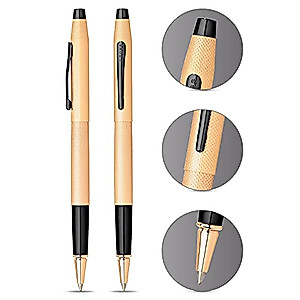 Cross Classic Century Refillable Gel Ink Rollerball Pen, Medium Rollerball, Includes Premium Gift Box - Brushed Rose Gold