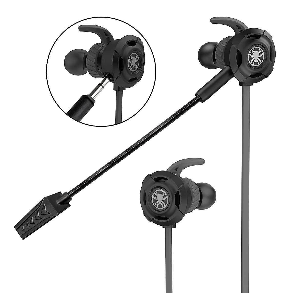 BlueFire Wired Gaming Earphone 3.5 MM E-Sport Earphone Noise Cancelling Stereo Bass Gaming Headphone with Adjustable Mic for PS4, Xbox One, Laptop, Cellphone, PC (Black)