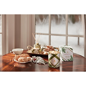 Thymes Frasier Fir Candle – Frosted Plaid Jar Candles – Green & White Candle Jar Design – Scented Candles with Notes of Siberian Fir, Cedarwood & Sandalwood – Holiday Candles – Votive Candles (2 oz)