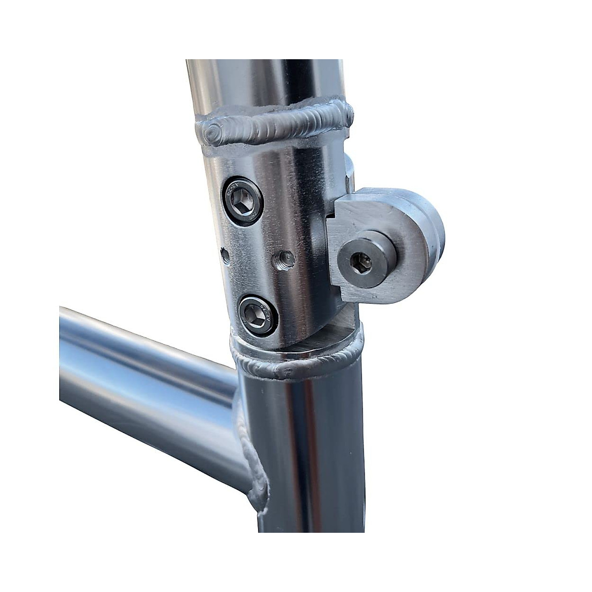 Fishmaster Pro Series Boat T-Top for Center Console Fishing Boats - Universal Fit - Polished and Anodized - Blue Top