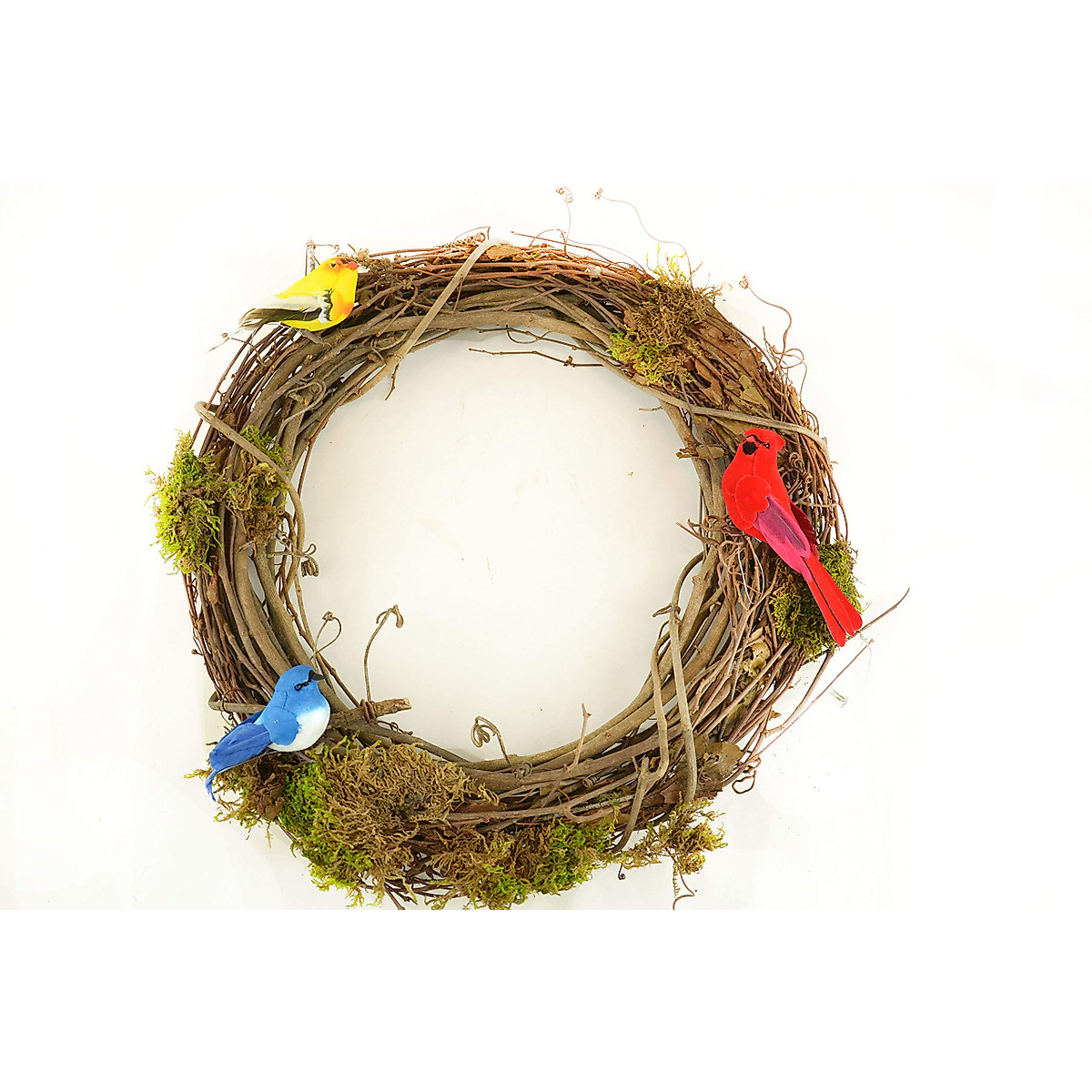 Set of 3 Artificial Birds for Decoration, Floral Arrangements and Arts & Crafts | Red Cardinal, Eastern Bluebird & American Goldfinch