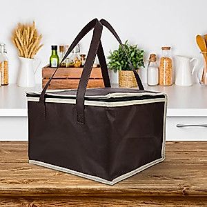 COLLBATH Aluminum Insulation Shopping for Insulated Pizza Reusable Grocery Food Carrier Food Storage Insulated Grocery Tote Coffee Non-woven Fabric