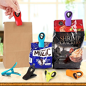 JTIEO 10 Pack Chip Clips Bag Clips Magnetic Clips Chip Clips Bag Clips Food Clips Plastic Bag Clips for Food Magnet Clips Clips for Food Packages Magnetic Clips Heavy Duty