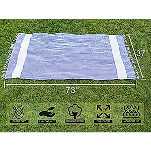 Aegean Turkish Beach Towel (37 x 73) for Adult - Prewashed for Soft Touch, 100% Cotton - Quick Dry Bath Towels with Amazing Colors - Unique Turkish Towels for Bathroom, SPA, Yoga Peshtemal- [Red]