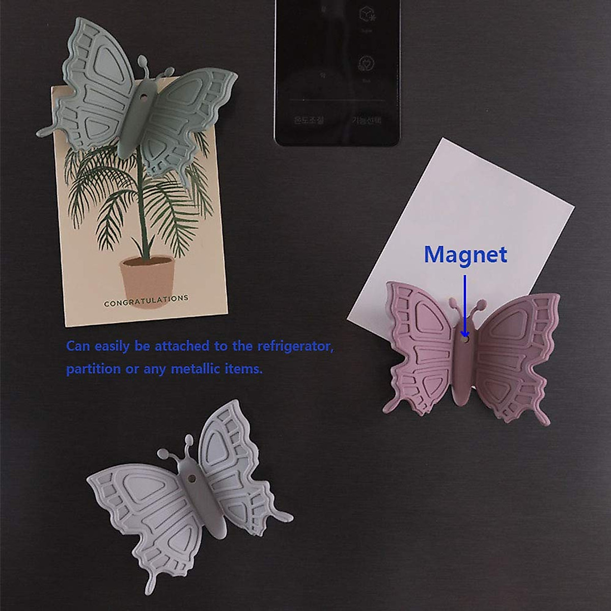 SNT Butterfly Silicone Potholder Heat Resistant Lid Lifters Magnetic Pinch Mitts Set of 8