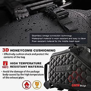 Rhinowalk Motorcycle Saddlebags Waterproof 28L (14L*2) Side Saddlebags, Compatible with most motorcycle racks, adventure、street、sports、dirt bike (Black 1 Pair)