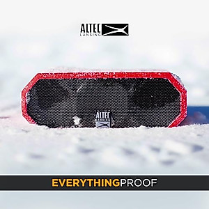 Altec Lansing Jacket H2O 2 - Waterproof Bluetooth Speaker with 3.5mm Aux Port, IP67 Certified & Floats in Water, Compact & Portable Speaker for Travel & Outdoor Use, 8 Hour Playtime,Deep Red