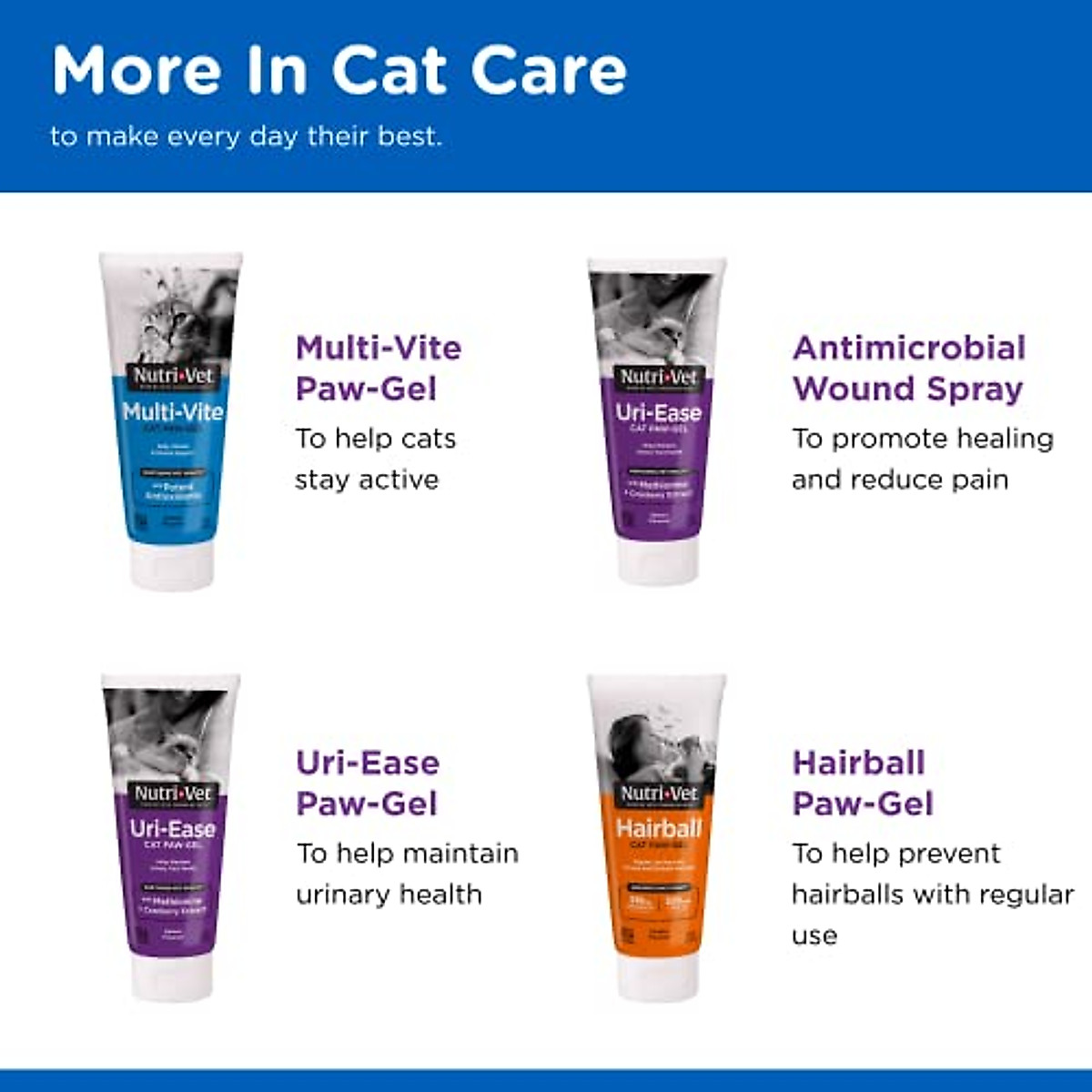 Nutri-Vet Anti-Diarrhea Liquid for Cats - Detoxifying Agent Works Against Bacterial Toxins - Helps Sooth Upset Stomach and Stop Diarrhea - 4 oz