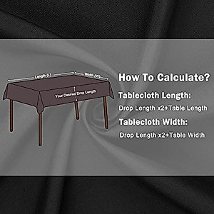 Dekoresyon 2 Pack Rectangle Tablecloth 60 x 102 Inch, Stain and Wrinkle Resistant Washable Polyester Table Cloth, Decorative Table Cover for Dining Table, Parties and Wedding, Black