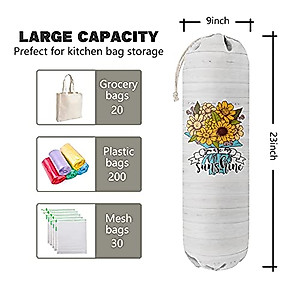You are My Sunshine, Grocery Bags Holder Organizer for Shopping Bags，Wall Mount Plastic Bags Storage Container Dispensers, Gift for Women Mother Grandmother Friend