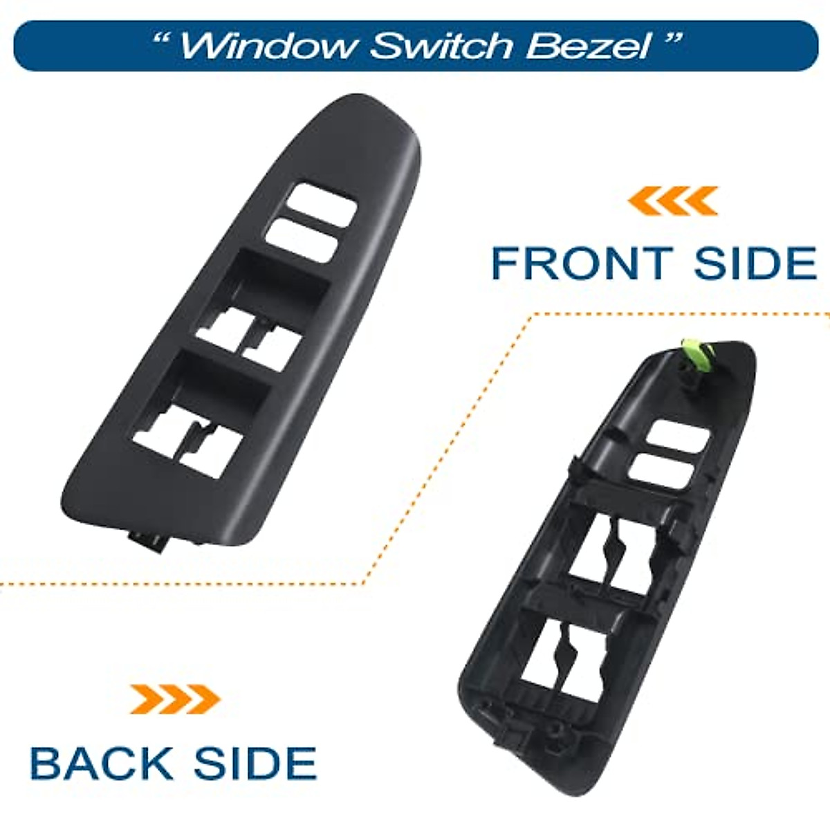 APPERFiT Window Switch Bezel Cover Trim Front Door Left Driver Side Compatible with 2012-2015 Toyota Tacoma Replaces 74202-04040