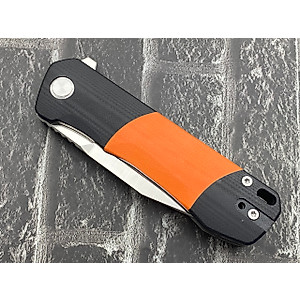 TwoSun Folding Knife 14C28N Blade 420 Steel / G10 Handle Pocket Knife TS515-14C28N-Satin