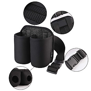 CM 2-Bottles Beer Belt Strap Can Holder Soda Beverage Holder with Buckle for BBQ Party Camping Beer Can