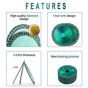 Indestructible Disc for Grinder, Indestructible Disc 2.0 - Cut Everything in Seconds, 4" X 1/25" X 4/5” Diamond Cutting Wheels for Smooth Cutting, Chamfering, Grinding of All Materials (4 pcs)