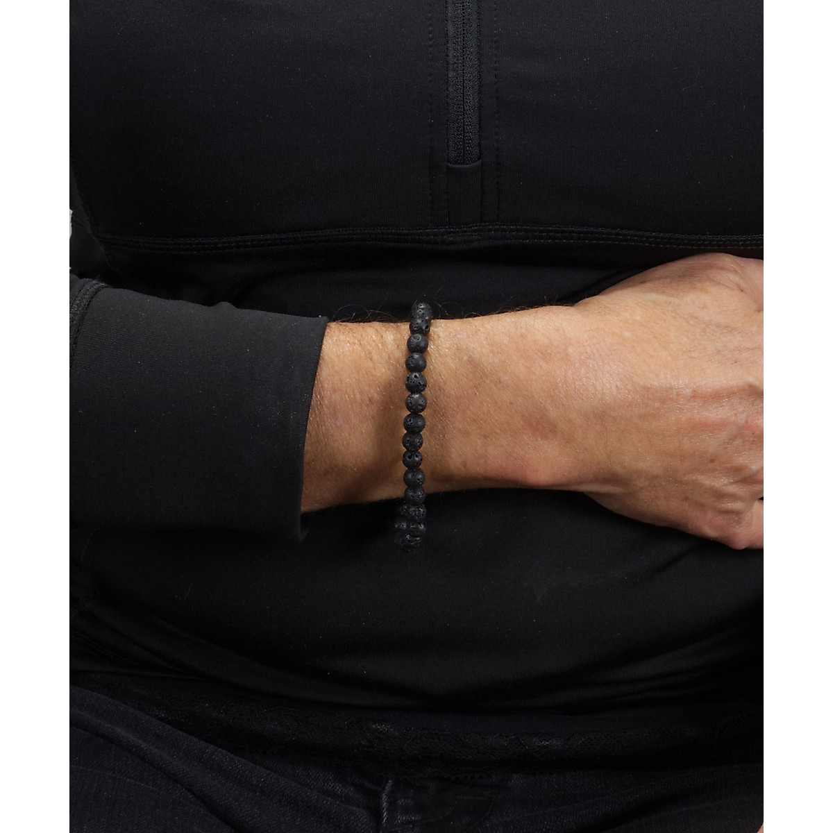 Cherry Tree Collection - Small, Medium, Large Sizes - Gemstone Beaded Bracelets For Women and Men - 6mm Round Beads (Lava - Small)