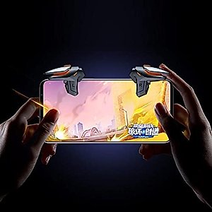 BoxWave Gaming Gear Compatible with Tecno Camon 17 - Touchscreen QuickTrigger Auto, Trigger Buttons Autofire Gaming Mobile FPS - Jet Black