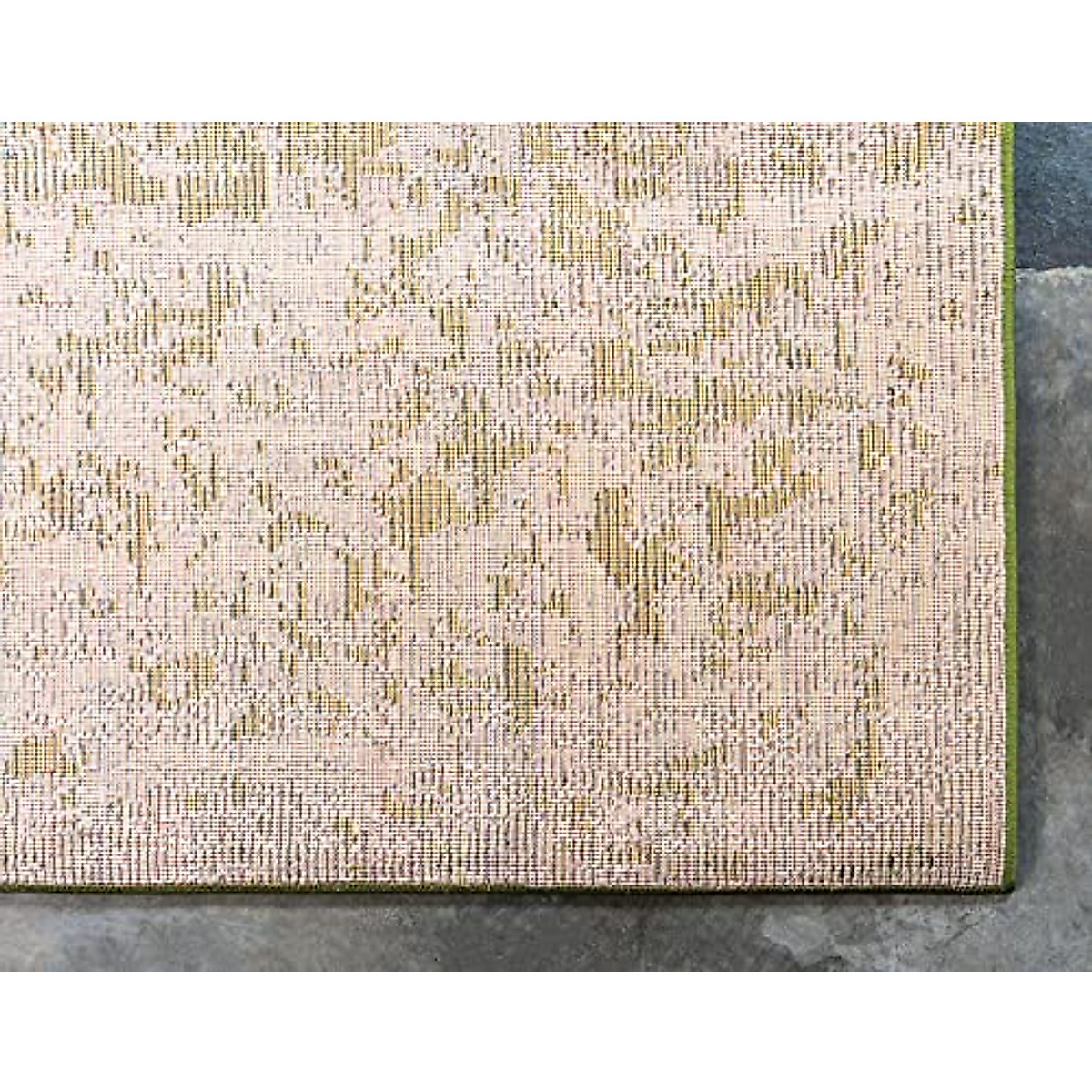 Unique Loom Estrella Collection Abstract, Modern, Light Colors, Distressed Area Rug, 2 ft x 7 ft, Blue/Beige