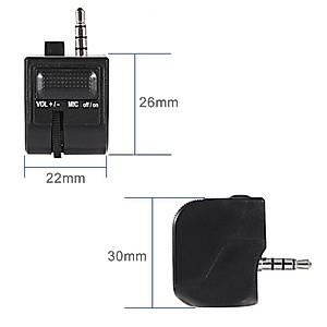 Headset Audio Control for PS4 DualShock Controller, Wanty Adjuster Adjustable Volume and Mic Mute Control Adapter for Playstation 4 Joystick with 3.5mm Jack