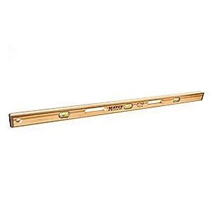 Mayes 10136 48-Inch Bound Wood Laminated Level, Level Tool 48 Inch, Basic Level and Plumb Vials, 4 Ft. Level Crafted with Laminated Layers of American Hardwood
