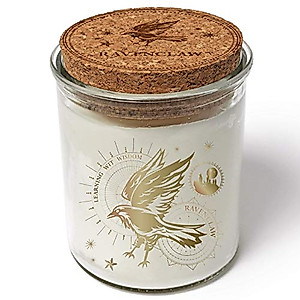 Harry Potter Color Changing Ravenclaw Candle, Large 10 oz - Wax Turns from White to Blue When Lit - Soy Wax, Unscented - Great Gift for Harry Potter Fans
