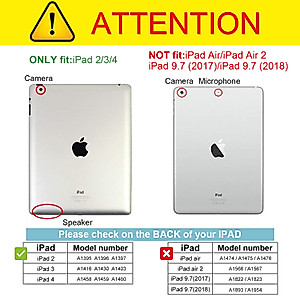 Fintie Case for iPad 4th Generation, iPad 3rd/2nd Gen (2012/2011) 9.7 Inch Tablet - [Corner Protection] Multi-Angle Viewing Smart Cover w/Pocket Auto Sleep/Wake, Black