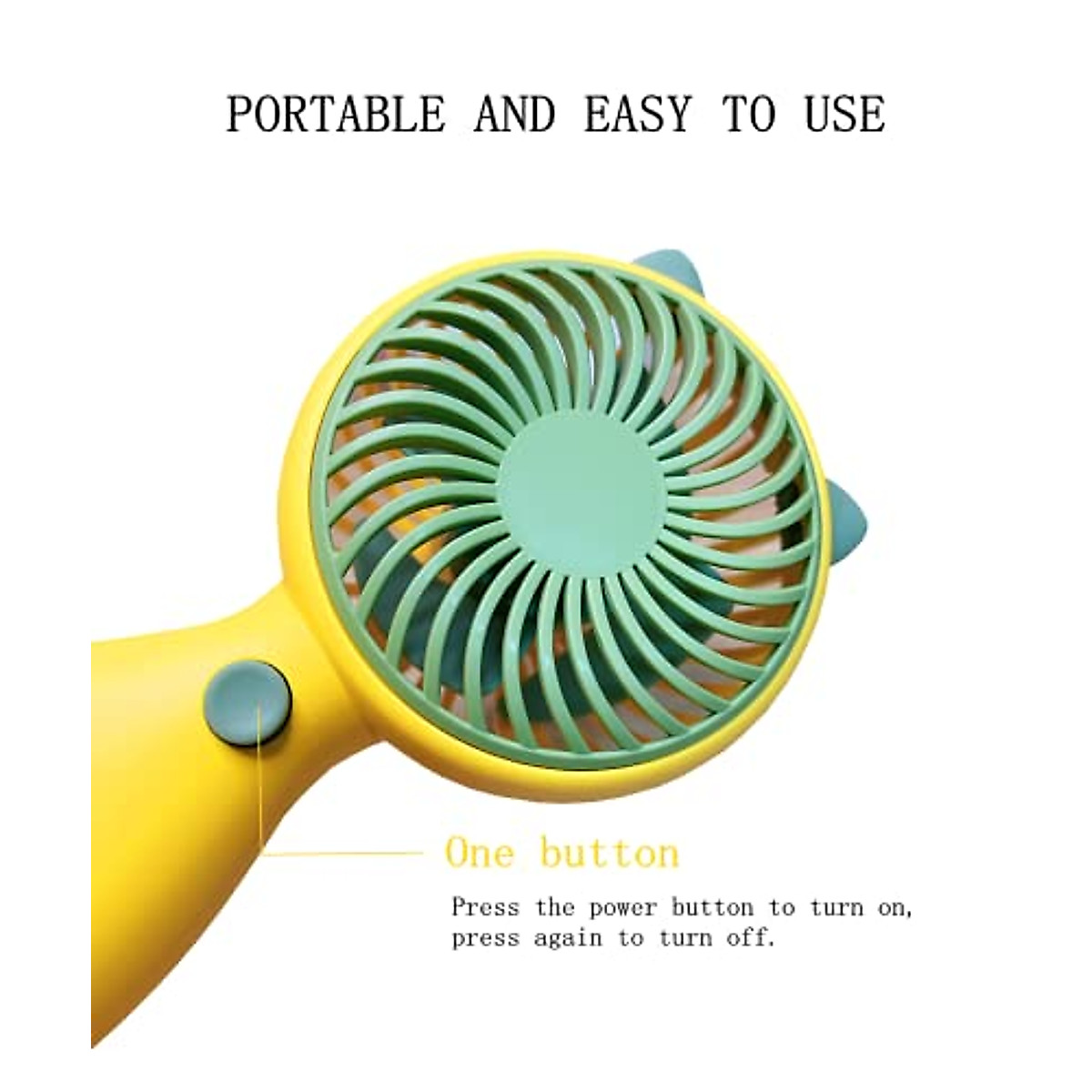 Aheadife Handheld Mini Fan,Portable USB Rechargeable Fan,Small Personal Fan Pocket Desktop Table Quiet Hand Fan with Strong
