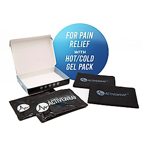 ActiveWrap - Ice Pack for Injuries Reusable Gel Packs, Hot Cold Packs First Aid, Pain Management, Injury Recovery, Ice Compress with Individual Pack Covers, Elbow, Medium, 6 x 9 inches