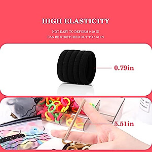 400PCS Baby Toddler Hair Ties, Elastic Hair Rubber Bands for Girls, 17 Colors Candy Cotton Toddler Hair Accessories, Small Soft Seamless Ponytail Holders for Kids TIZZ