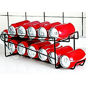 Neat-O Stylish Sturdy Steel Can Beverage Dispenser Rack Organizer, Black (Dispenser)