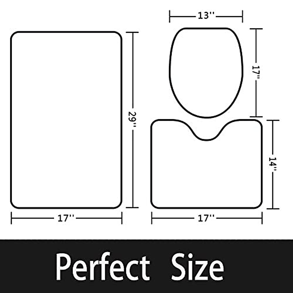 Boziqr Funny Cat Shower Curtain Set - Cute Cat Riding Dinosaur, Ocean Wave Bath Mat, Contour Mat, Toilet Lid Cover