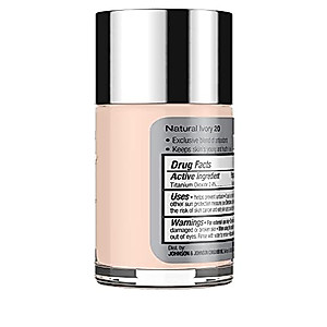 Neutrogena Healthy Skin Liquid Makeup Foundation, Broad Spectrum SPF 20 Sunscreen, Lightweight & Flawless Coverage Foundation with Antioxidant Vitamin E & Feverfew, Natural Ivory, 1 fl. oz