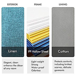 HUATK Small Storage Boxes with Lids for Organizing 4Pack Storage Baskets for Shelves, Closet organization Bins for Office, Bedroom, Closet, Toys