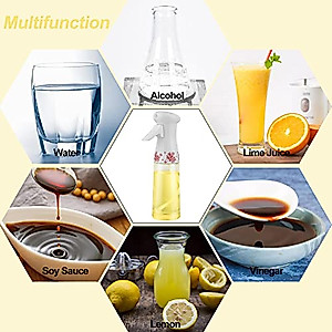Olive Oil Sprayer for Cooking - 200ml Glass Oil Dispenser Bottle Spray Mister - Refillable Food Grade Oil Vinegar Spritzer Sprayer Bottles for Kitchen, Air Fryer, Salad, Baking, Grilling, Frying