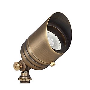 VOLT Fat Boy 12V Brass Outdoor Spotlight (Bronze) with Ground Stake