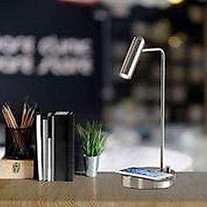 Adesso 3162-22 Kaye LED Desk Lamp Wireless Charging, 7W LED, 5W QI, USB Port, Indoor Lighting Lamps