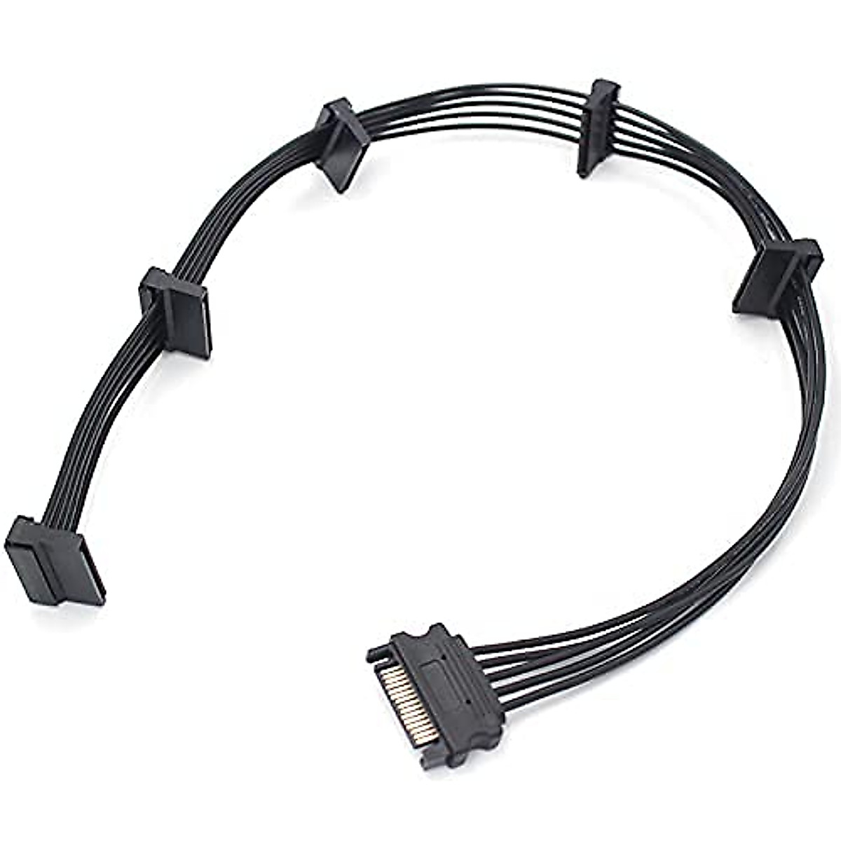 pingping 15 PIN Sata Power Splitter(2Packs), 15 Pin Sata to 5 Sata Power Splitter Adapter Cable- 21 Inches