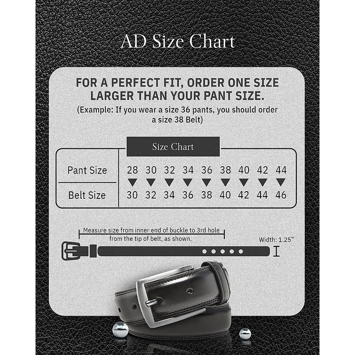 Access Denied Genuine Leather Dress Belts For Men - Mens Belt For Suits, Jeans, Uniform Black Belt - Designed in the USA