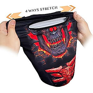 Obacle Balaclava Face Mask Men Women Ski Hunting Cycling (Skull Fire Face)