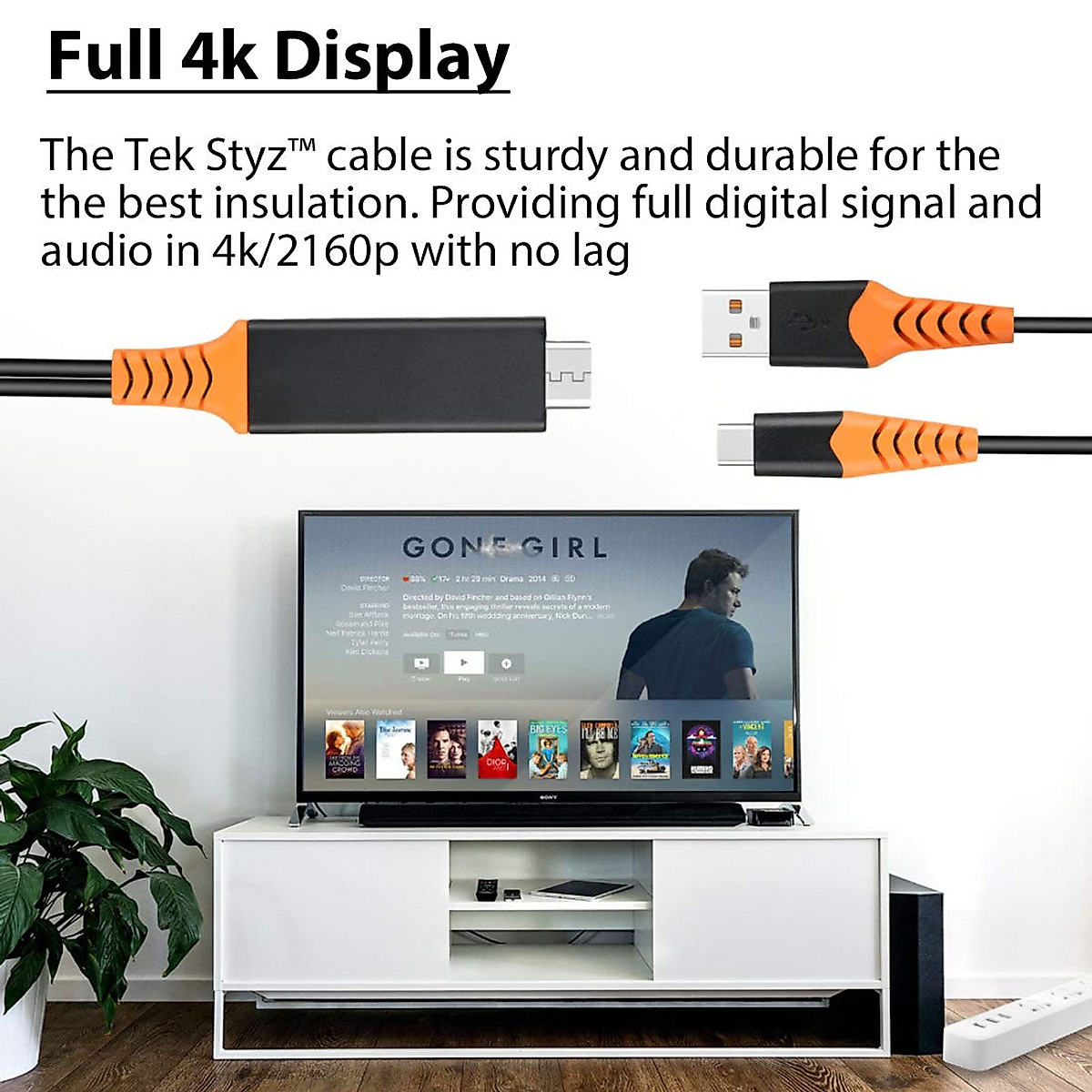 PRO USB-C HDMI Compatible with Samsung Galaxy A52 5G at 8k/4k Plus Power 6ft/1.8M Cable:Full 4k 2160p@60Hz/8k 7680x4320@30Hz Thunderbolt 3/4