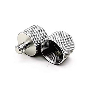 MxTong Mic Stand Adapter 5/8 to1/4 Microphone Tripod Screw Adapter Conversion Connector Screw Adapter from Camera Monitor to Microphone Stand 2 Pack