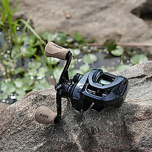 Handing Magic L Baitcasting Fishing Reel, Lightweight Casting Reel, 9+1 Double Shielded Stainless Steel BB, 6.4:1 Gear Ratio, Super Smooth with 16.7 LB Carbon Fiber Drag, Fishing Reel Baitcaster