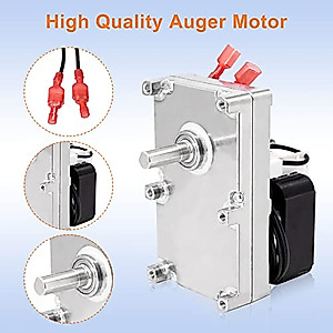 Criditpid Replacement PU-047040 Auger Motor for Englander 25-PDVC, 55-SHP10, 25-PDV Pellet Stoves, 1 RPM Counter Clockwise Auger Motor, Top and Bottom Auger Motor. (2 Pack)