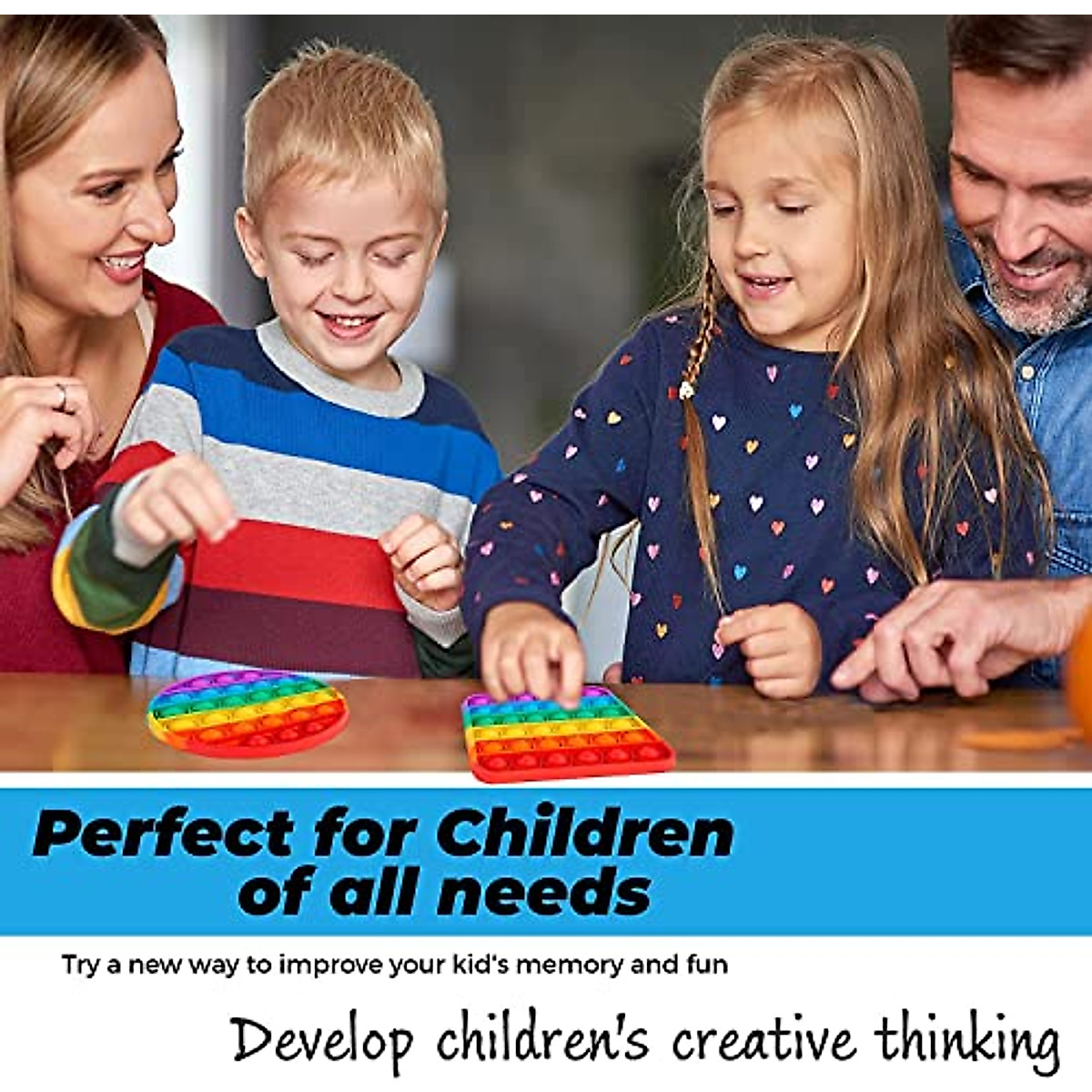 10pcs Random Silicone Tie-dye Push pop Bubble Fidget Toy, Autism Special Needs Stress Reliever, Squeeze Sensory Tools to Relieve Emotional Stress for Kids Adults，Party Toys