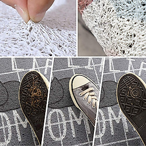 Door mat Welcome Outdoor Door Mat Summer Green Banana Leaves Foliage,Non-Slip Doormat Heavy Duty Patio Rug Pad Rain Tropical Leaf Plant,Dirt Mud Trapper for Entryway Kitchen Living Room 18x30In