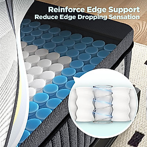 DIGLANT King Mattress, 14 Inch Hybrid Mattress, Plush Feel Soft Memory Foam King Size Mattress in a Box and Pocket Springs, Balance Support & Pain-Relief, CertiPUR-US Certified, 100 Night Trials