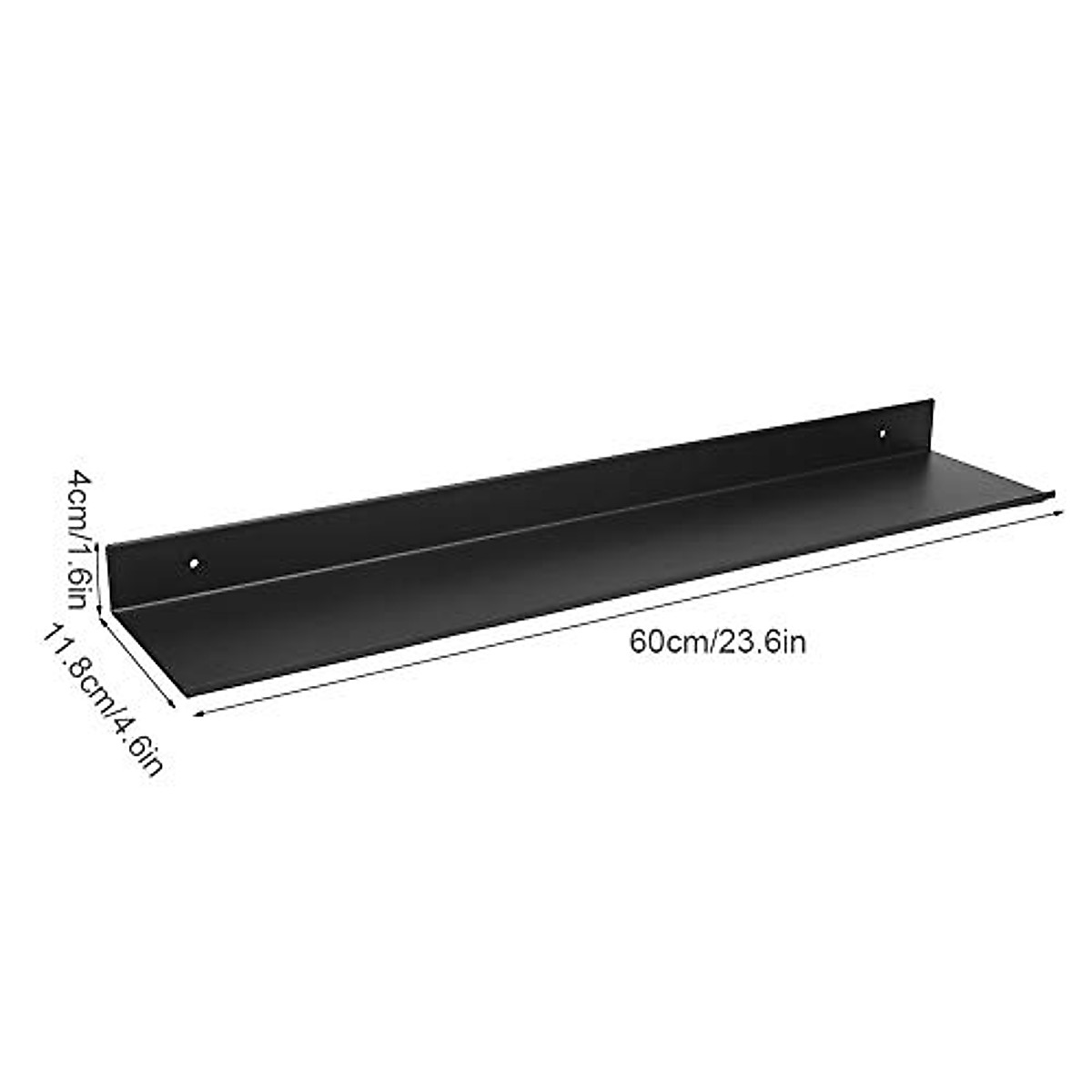 EBTOOLS Wall Shelves, Space Aluminum Wall Shelves, Floating Shelves for Decorations for Alarm Clocks, Plants, Speakers, Books, Wall Mount(60 cm)