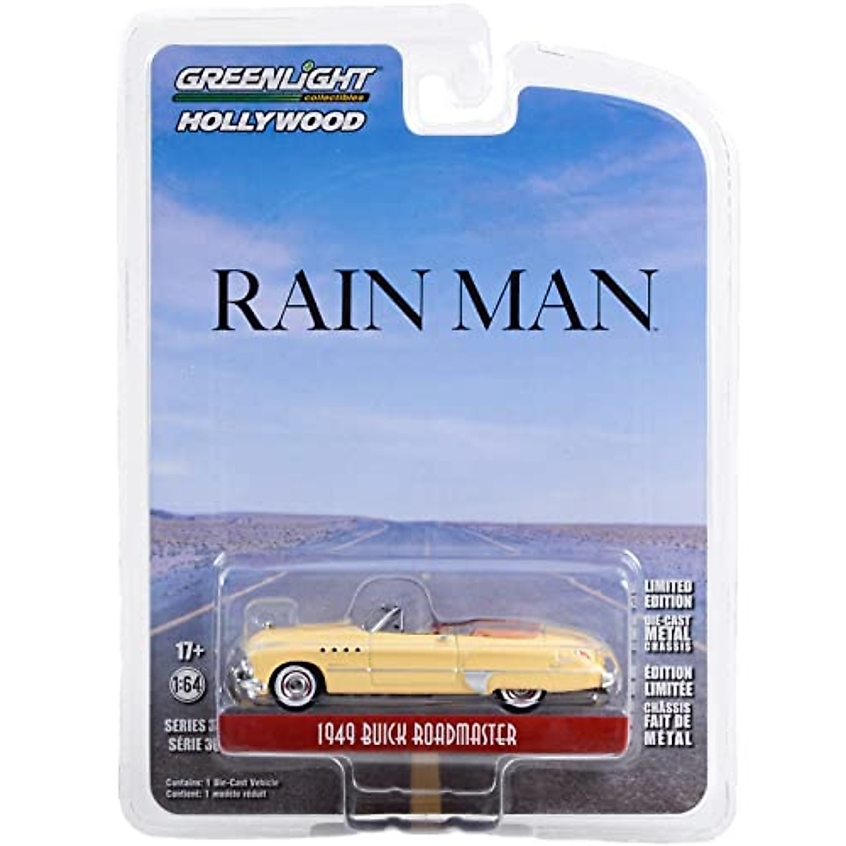Toy Cars Charlie Babbitt's 1949 Roadmaster Convertible Cream Rain Man (1988) Movie Hollywood Series Release 36 1/64 Diecast Model Car by Greenlight 44960 C