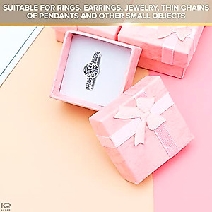 24Pcs Small Gift Boxes for Jewelry - Hard Cardboard Boxes Ring Box for Proposal Earring Boxes Necklace Gift Boxes for Jewelry Organizer Box - Ring Boxes for Wedding Valentines Gift Boxes for Presents